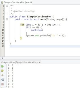 Java - Uso de break y continue en el ciclo for y while - decodigo.com