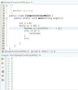 Java - Uso de break y continue en el ciclo for y while - decodigo.com