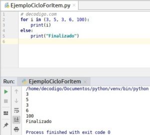 Python 3 - Ciclo for - decodigo.com