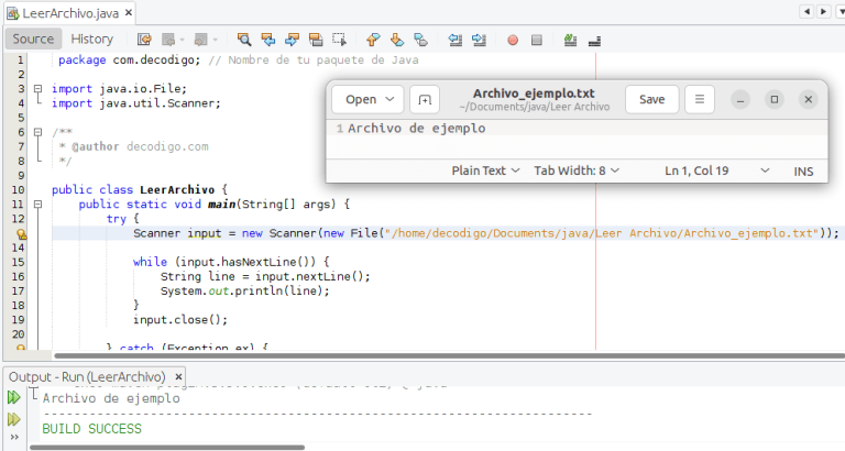 Java - Leer un archivo de texto - decodigo.com